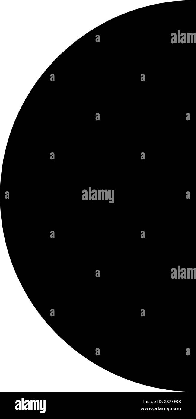 Part circle 1/2 2 two icon black color vector illustration image flat ...