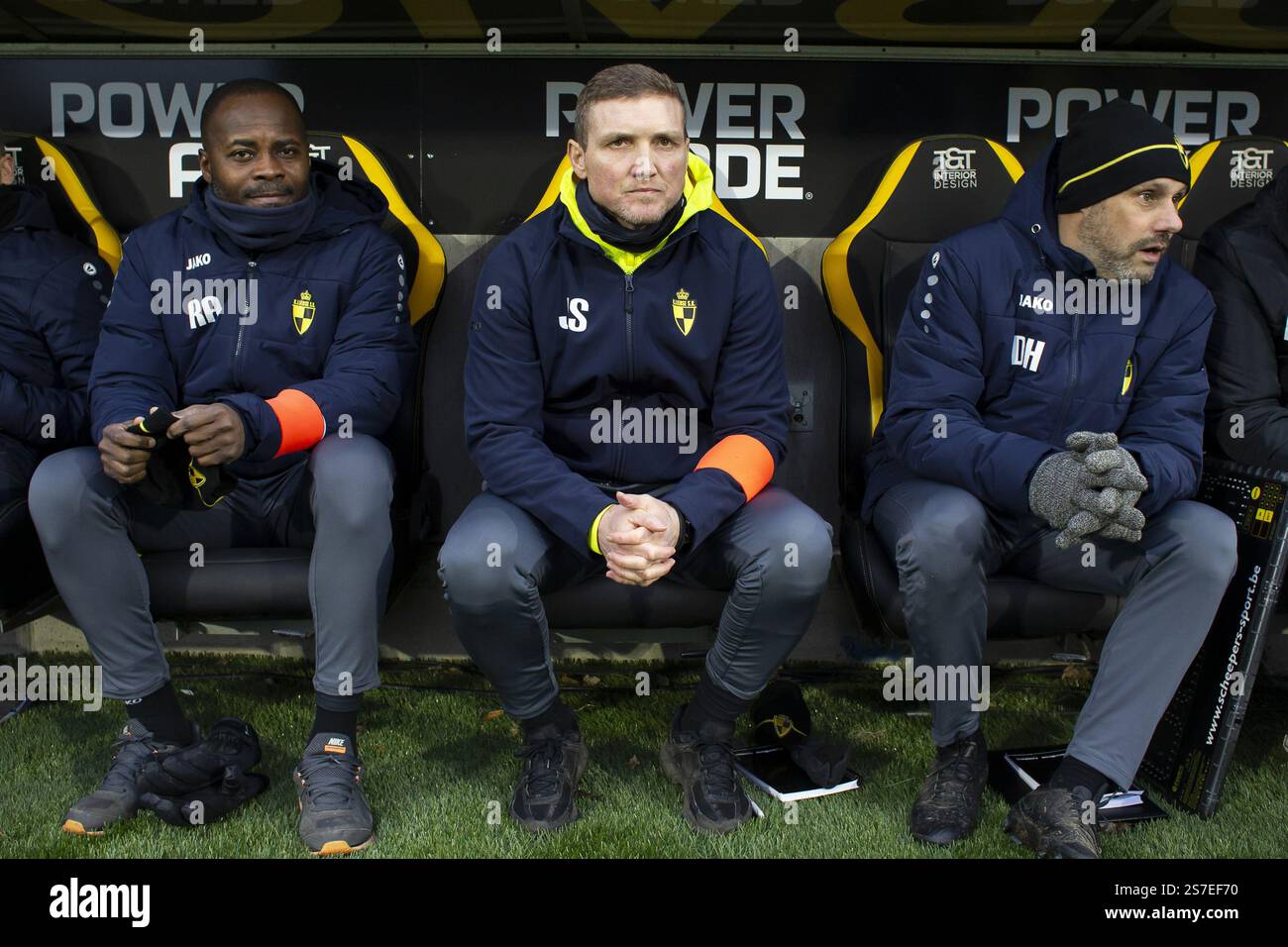 Lier, Belgium. 19th Jan, 2025. Lierse's assistant coach Ransford Addo ...