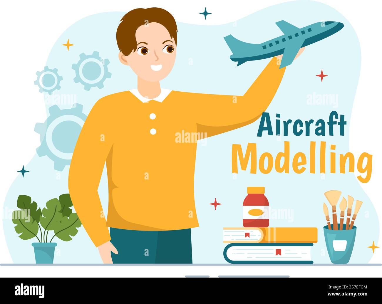 Aircraft Modelling and Crafting Illustration with Assembling or ...