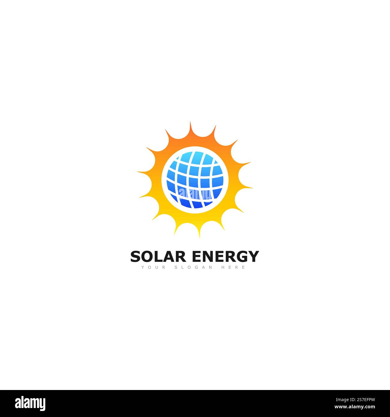 solar energy logo or icon. vector solar panel sign Stock Vector Image ...