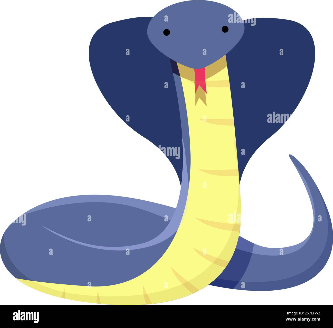 Blue king cobra icon cartoon vector. Snake head. Wild art. Blue king ...