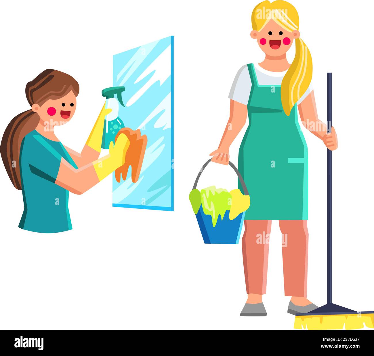 clean house service vector. housekeeping hygiene, work home, domestic ...