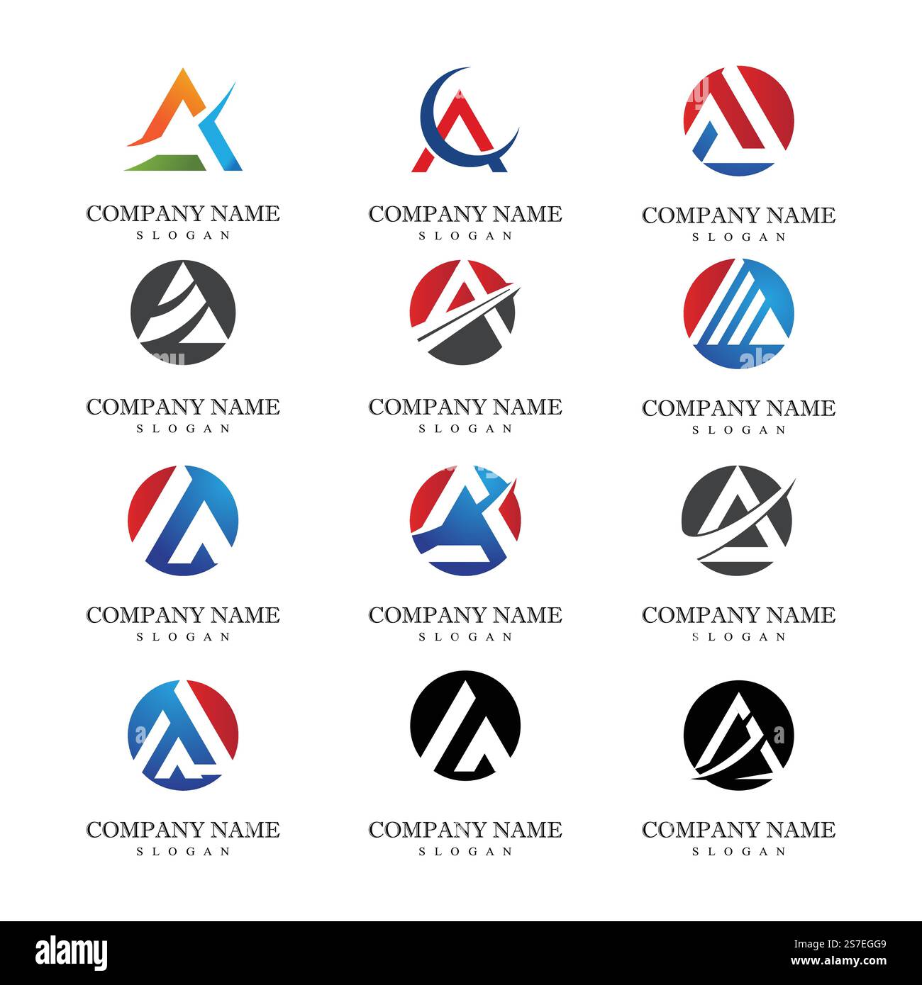 Futuristic Triangle Chain logo design inspiration Stock Vector Image ...