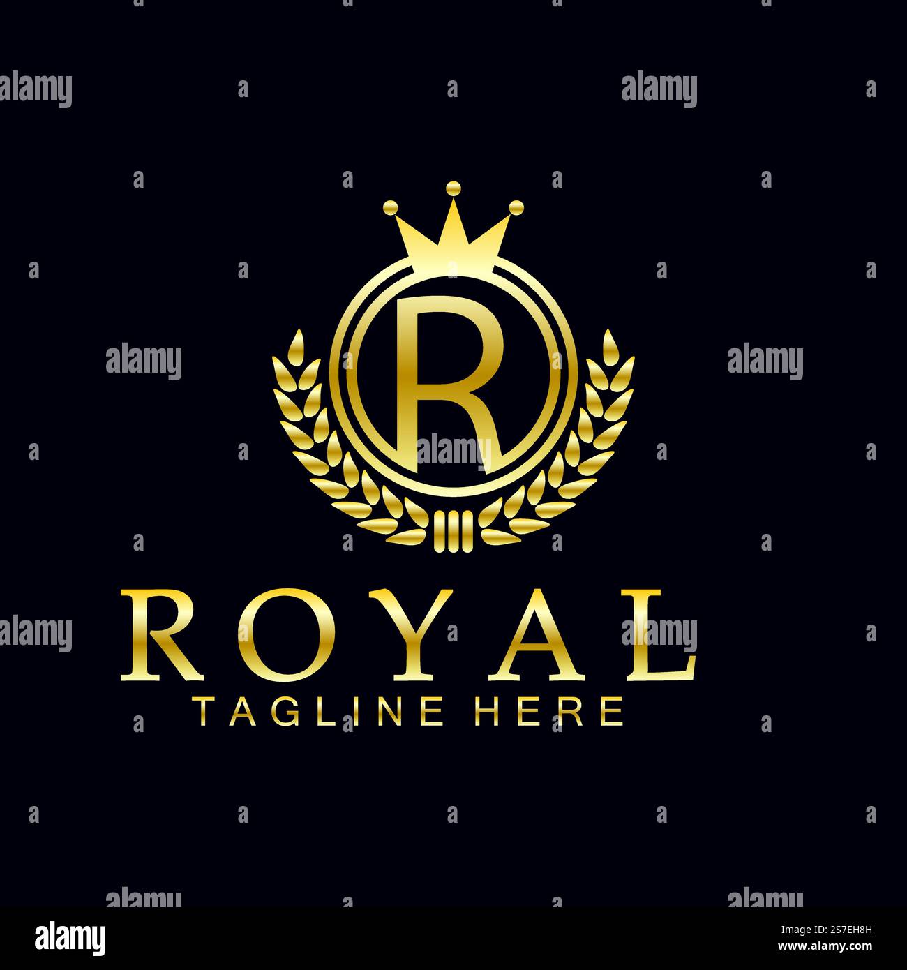 R initial royal crown logo. Royal, King, queen luxury symbol. Font ...