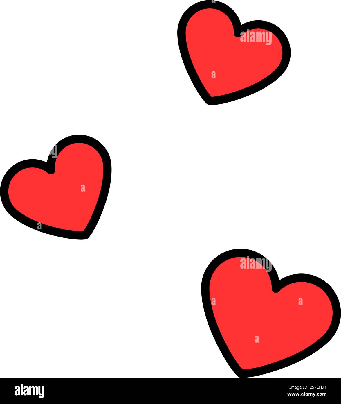 Dancing Hearts, Simple and cute Valentine's Day icon, Vector ...