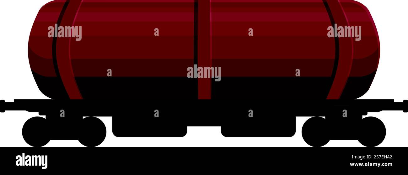 Tank wagon icon cartoon vector. Train cargo. Transport oil. Tank wagon ...