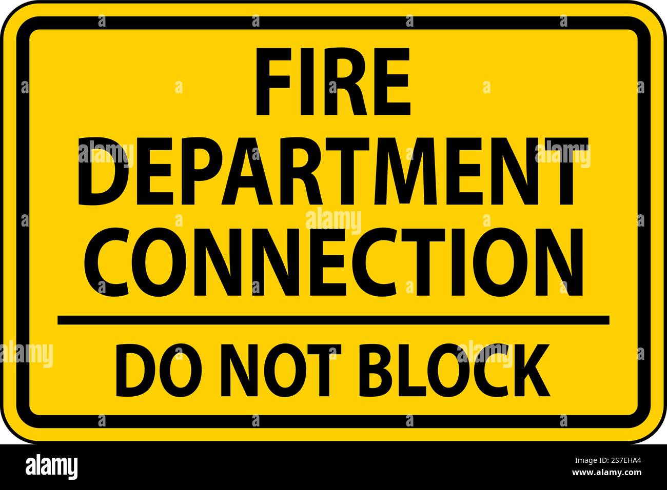 Fire Department Connection Sign On White Background Stock Vector Image ...