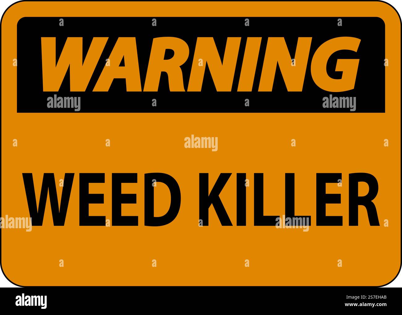 Warning Sign Weed Killer On White Background Stock Vector Image & Art ...