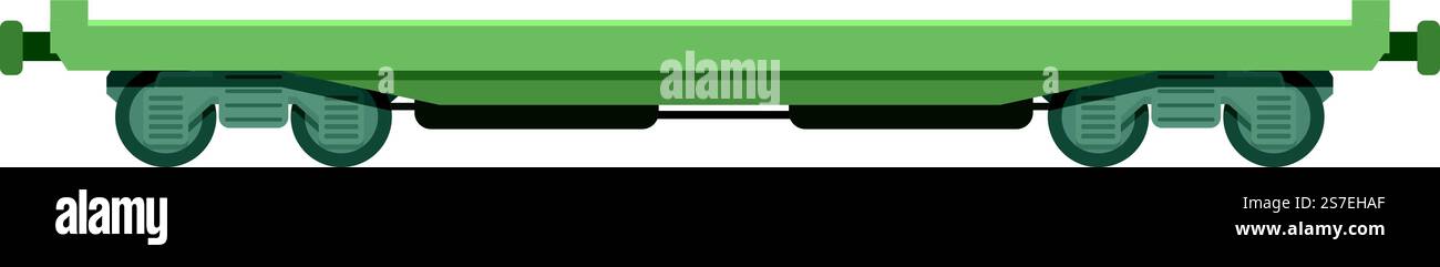 Wagon platform icon cartoon vector. Train cargo. Locomotive transport ...