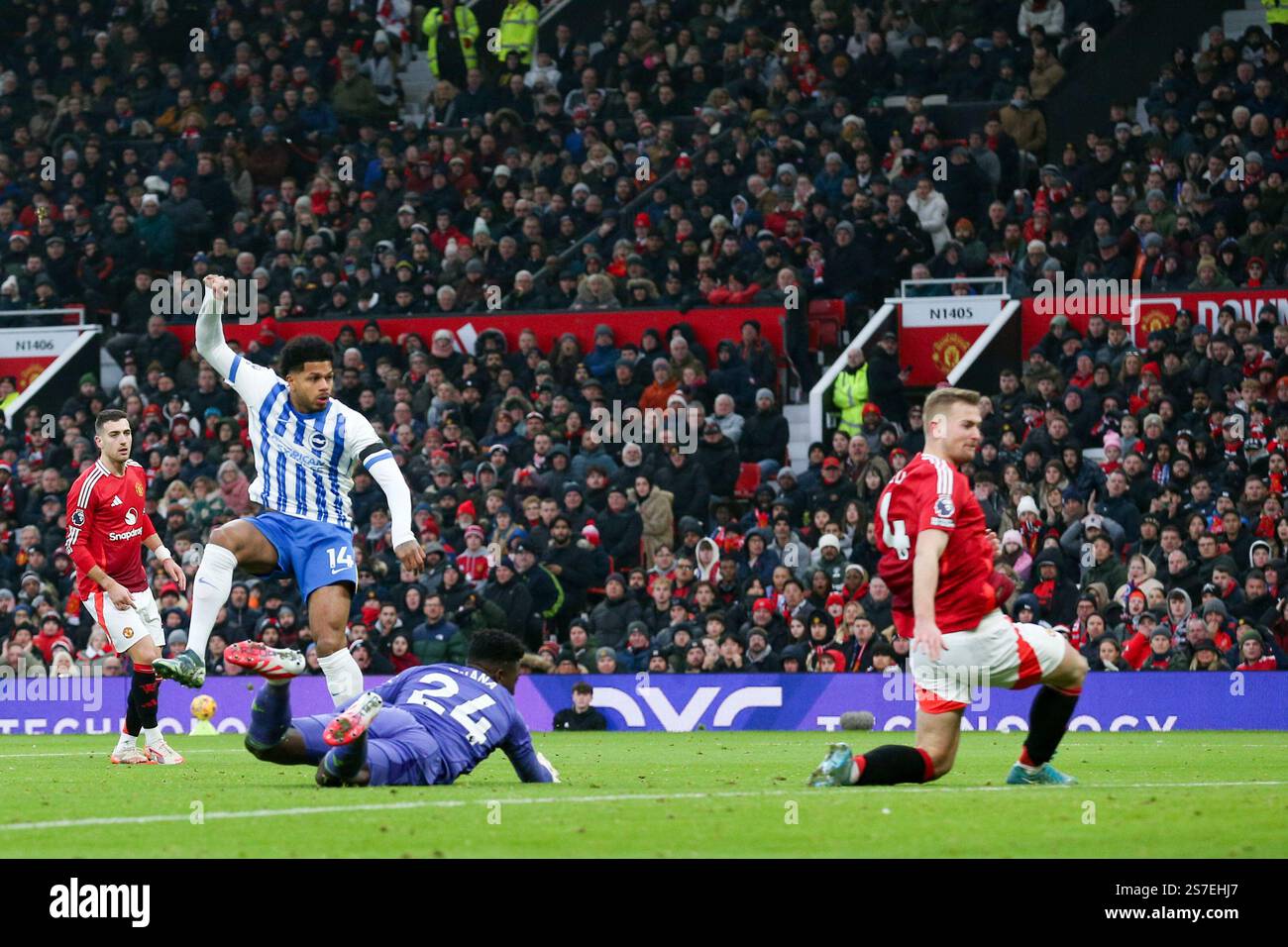 Manchester, UK. 19th Jan, 2025. Brighton & Hove Albion forward ...