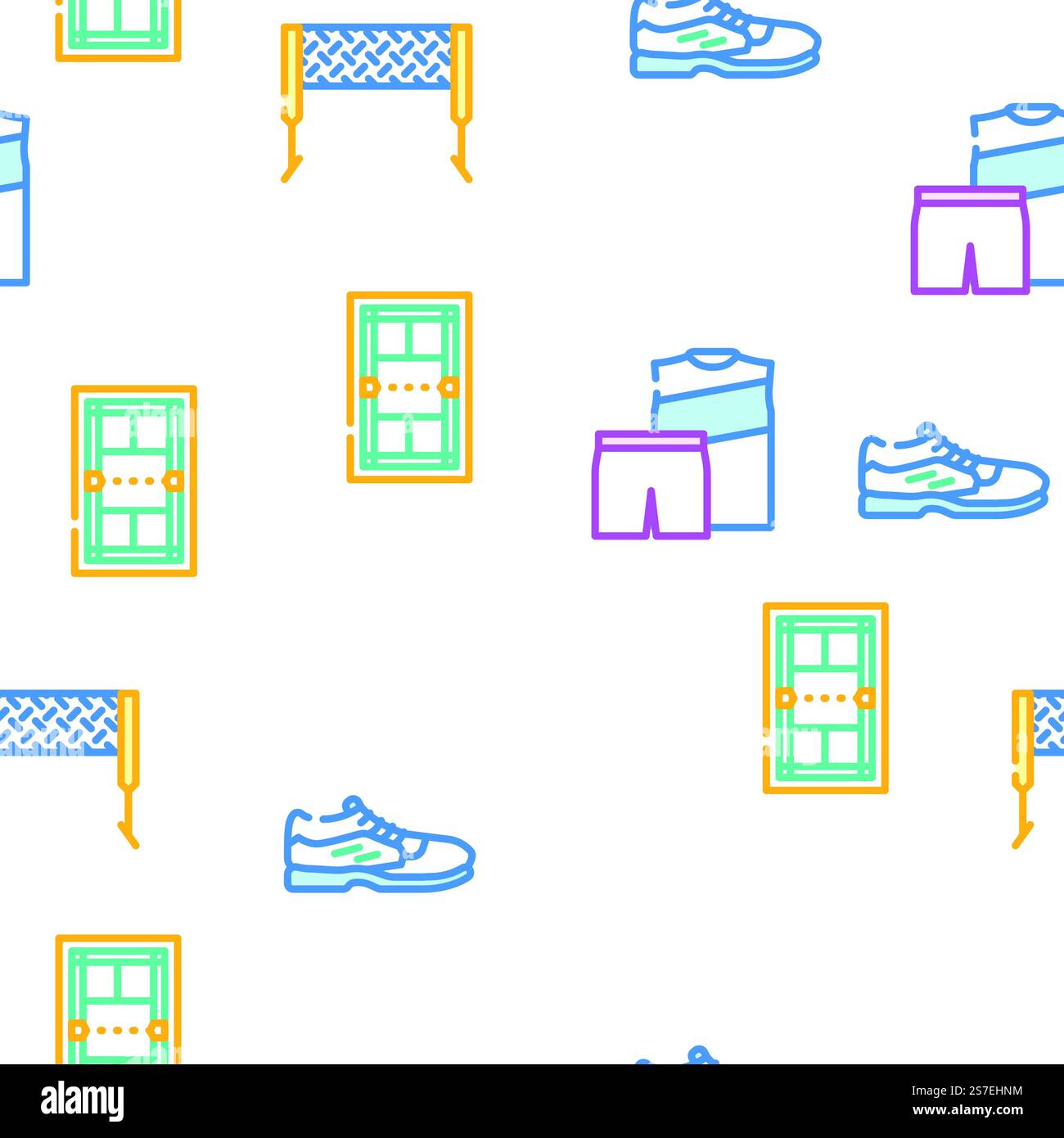 badminton shuttlecock competition vector seamless pattern thin line ...