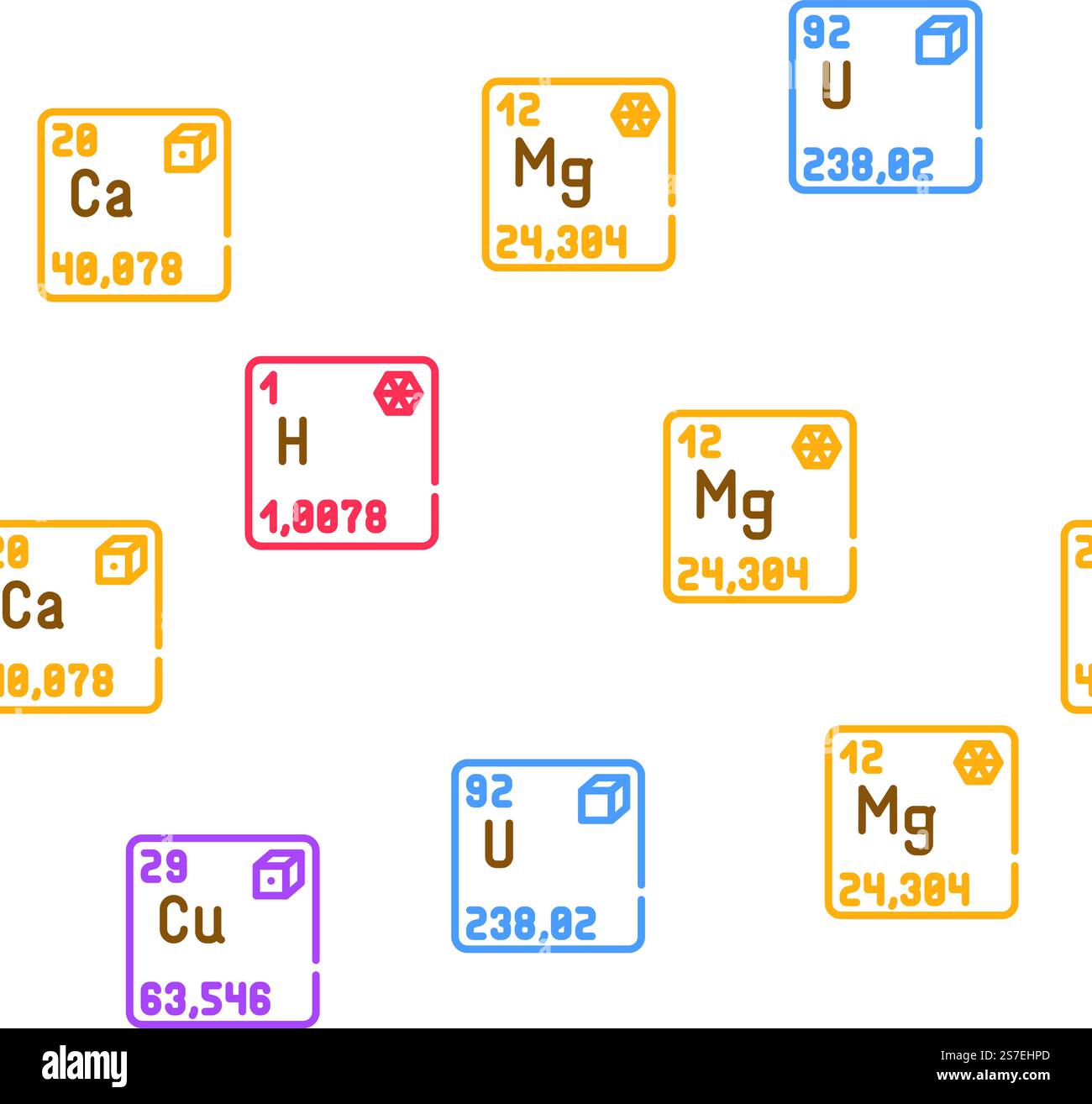 chemistry science chemical vector seamless pattern thin line ...