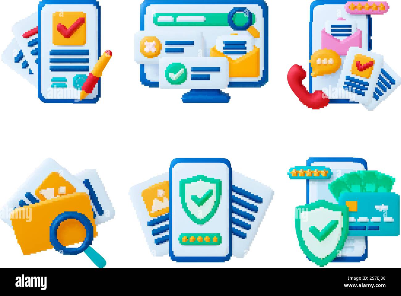 3d digital file document Stock Vector Images - Alamy