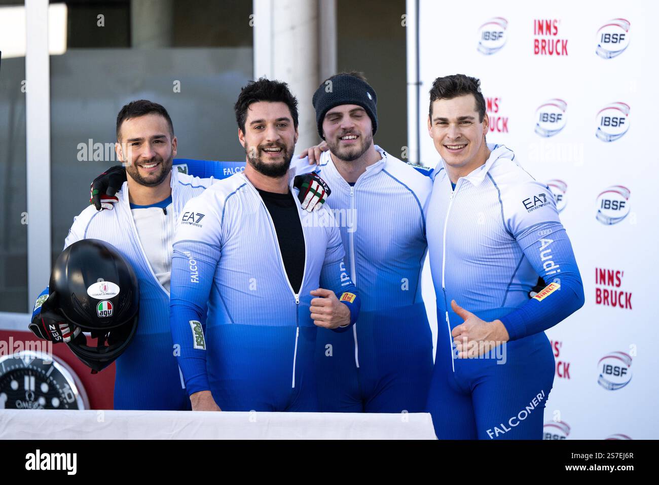 Patrick Baumgartner, Eric Fantazzini, Robert Mircea, Lorenzo Bilotti (Italien) freuen sich, AUT ...