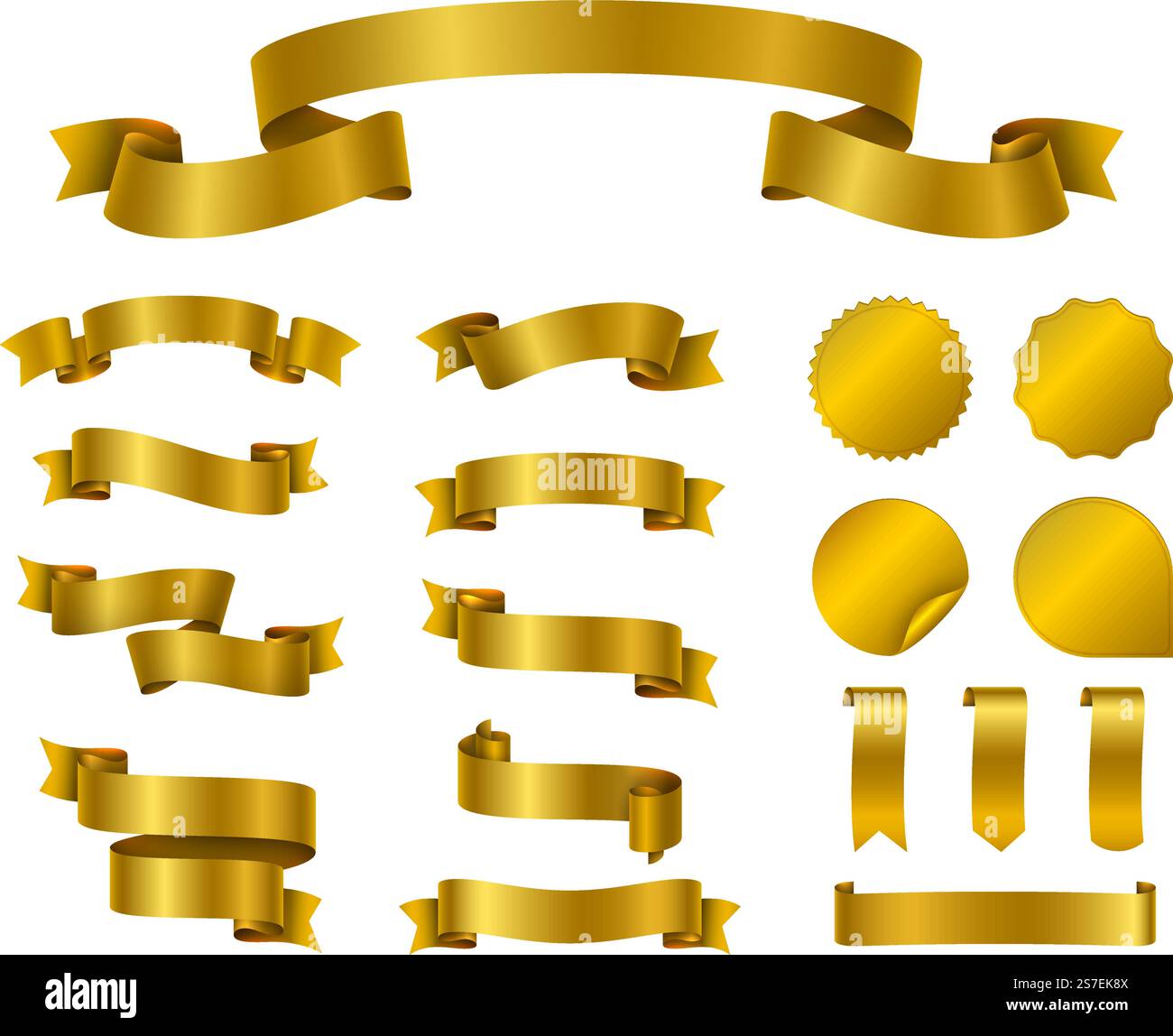 Gold ancient ribbons golden caption banners hi-res stock photography ...