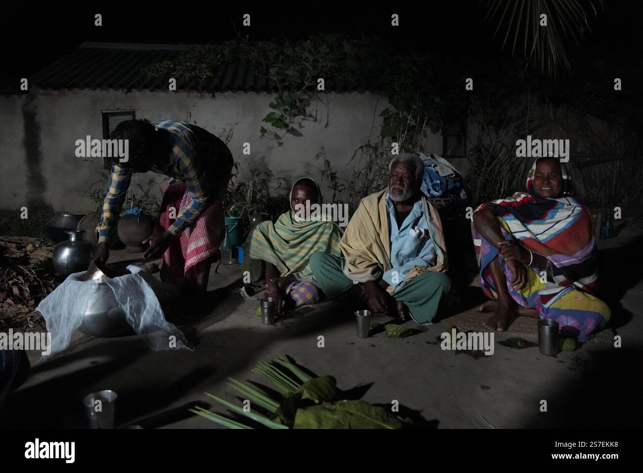 Birbhum, India - December 6, 2024: The Santal community gathers in ...