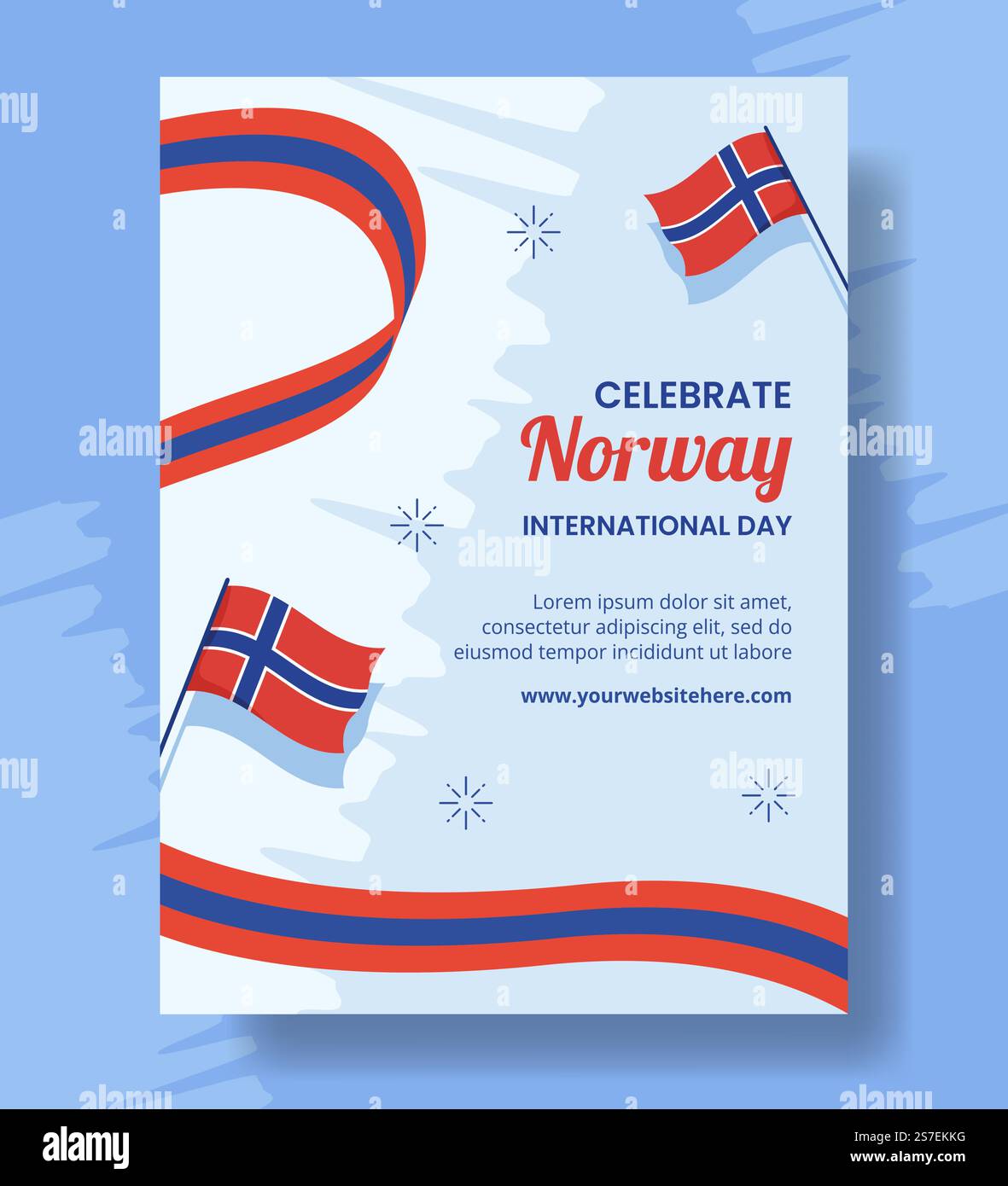 Norway National Day Vertical Poster Flat Cartoon Hand Drawn Templates ...