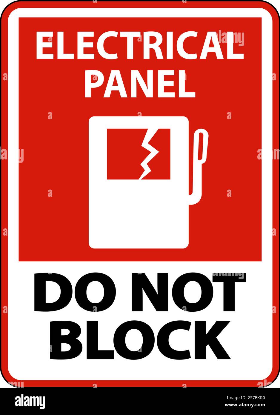 Electrical Panel Do Not Block Floor Label Stock Vector Image & Art - Alamy