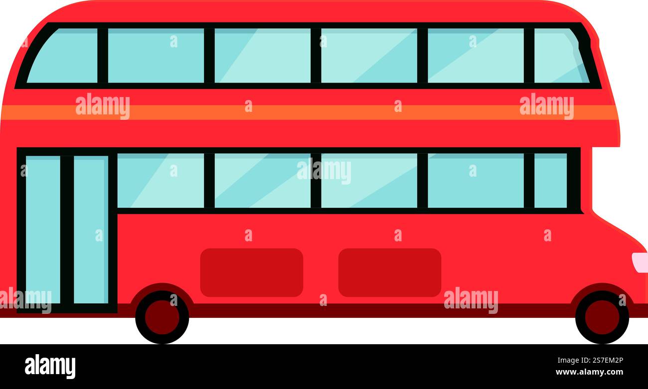 English london bus icon cartoon vector. Red tour. City british. English ...