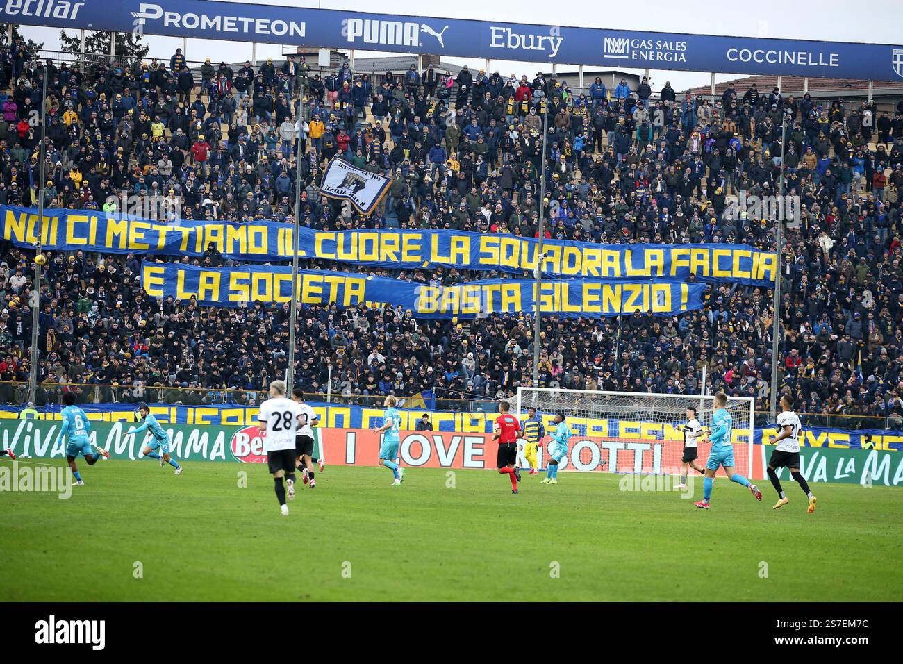 Parma's supporter during the Serie A Enilive soccer match between Parma ...