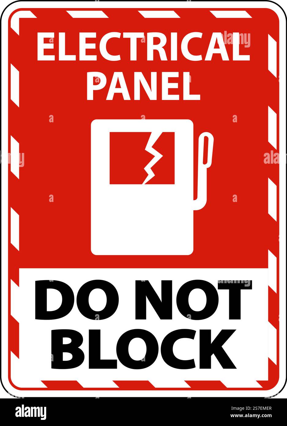 Electrical Panel Do Not Block Floor Label Stock Vector Image & Art - Alamy