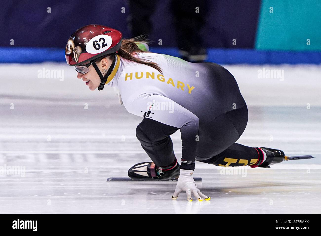 DRESDEN, GERMANY - JANUARY 19: Sara Luca Bacskai of Hungary during the ...