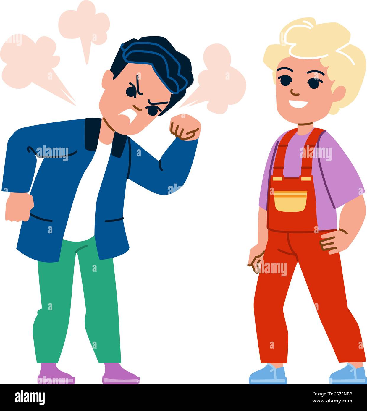 kid boy angry calm vector. child son, face tantrum, parent character ...