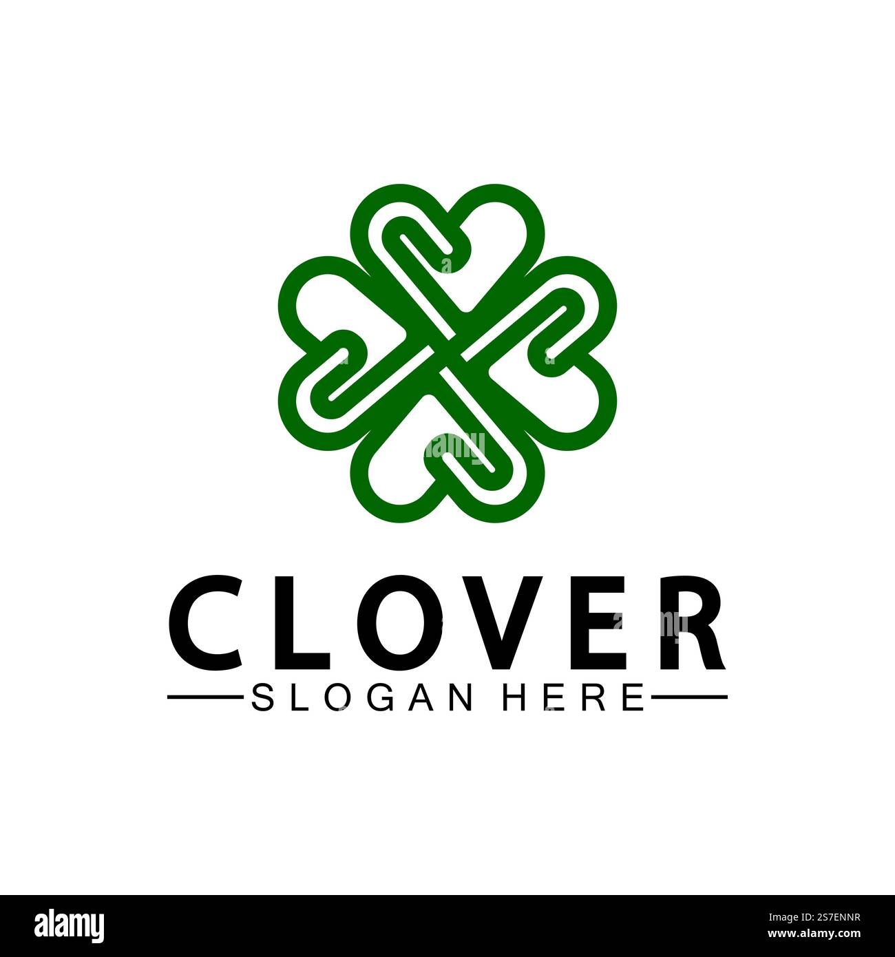 Four Leaf Clover Ornamental Logo Template Illustration Design Stock ...