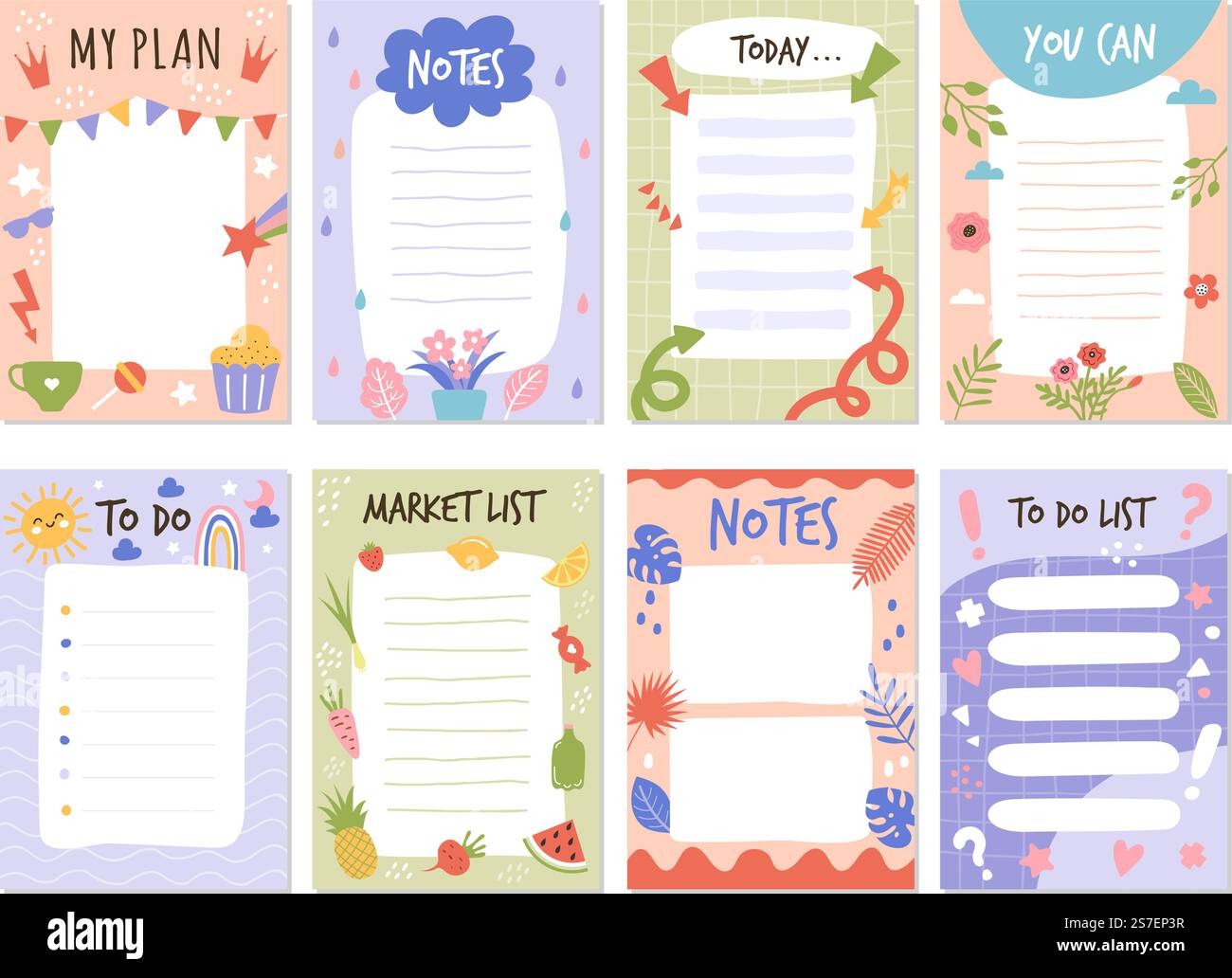 Planner list. To do organized checklist template with place for text ...