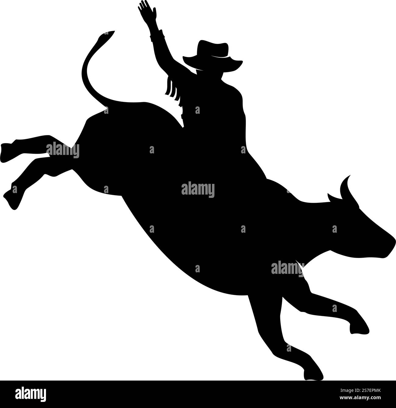 Bull riding rodeo logo vector flat design template Stock Vector Image ...
