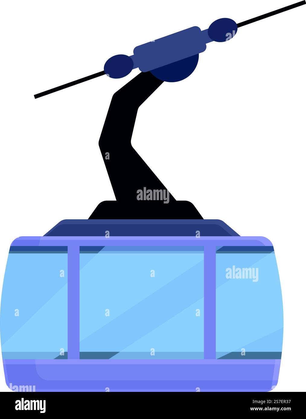 Cabin ski lift icon cartoon vector. Cable car. Snow resort. Cabin ski ...