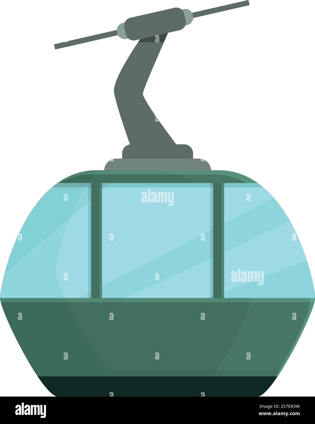 Car ski lift icon cartoon vector. Cable landscape. Snow resort. Car ski ...