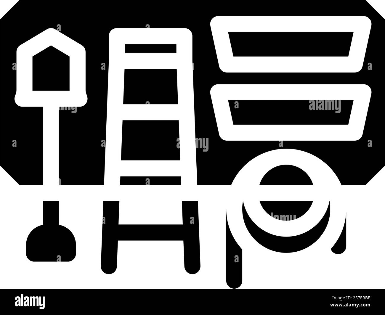 garage organizer tool glyph icon vector. garage organizer tool sign ...