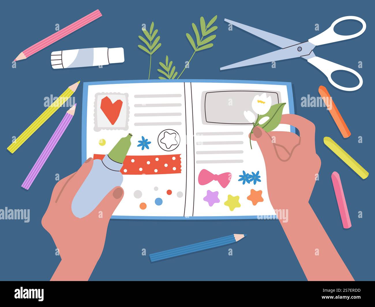 Doing diary Stock Vector Images - Alamy