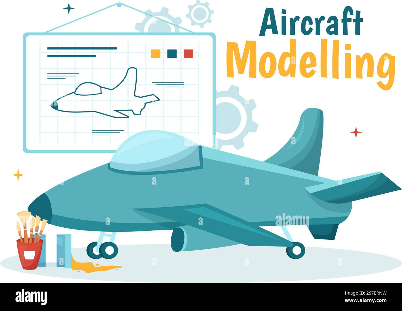 Aircraft Modelling and Crafting Illustration with Assembling or ...