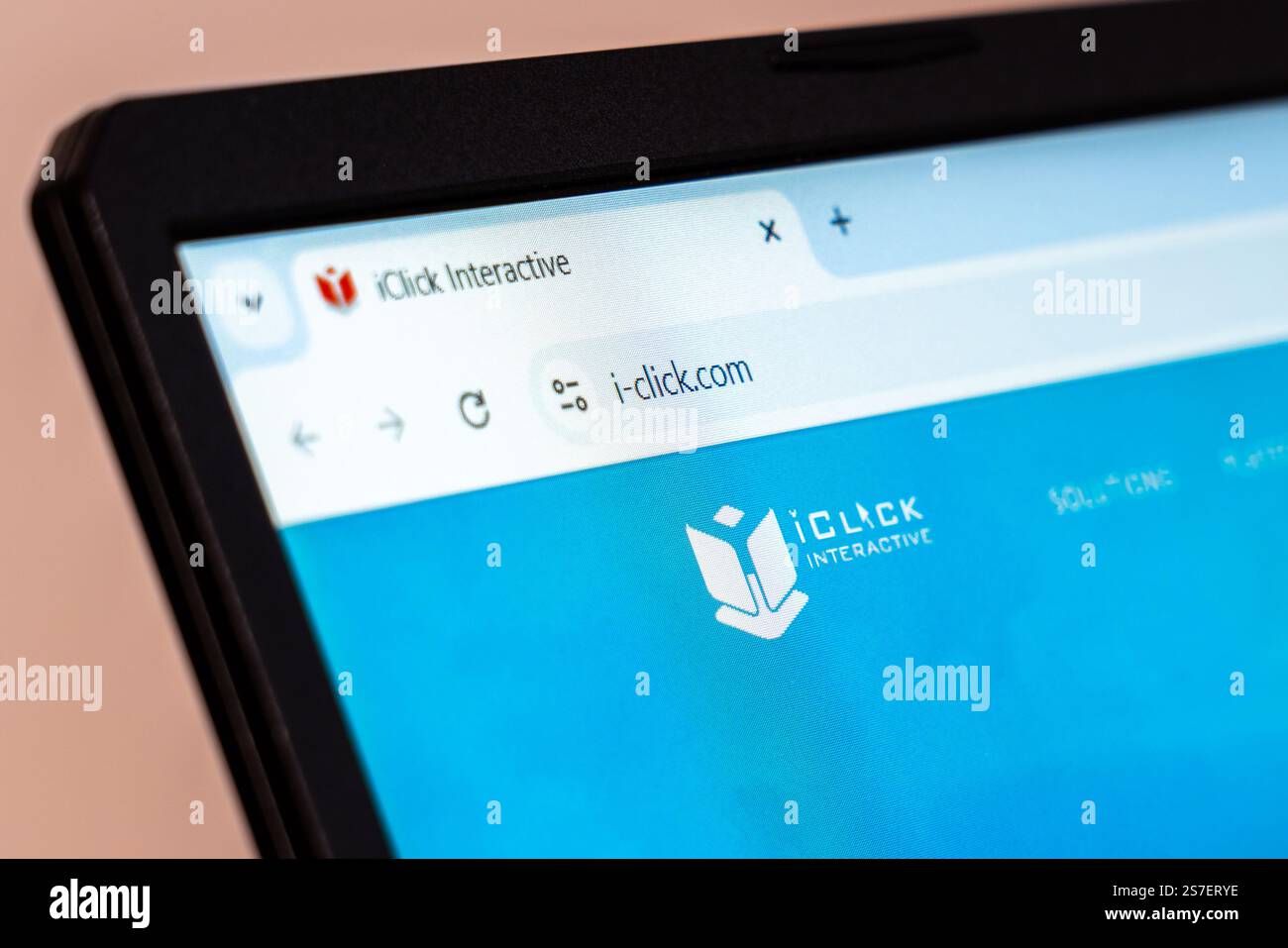 New York, USA - January 19, 2025: IClick Interactive website displaying ...