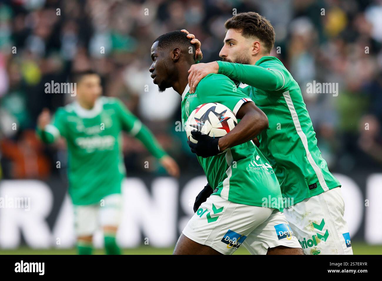 France. 19th Jan, 2025. Saint Etienne, France. 19th Jan, 2025. 20 Augustine BOAKYE (asse) during ...