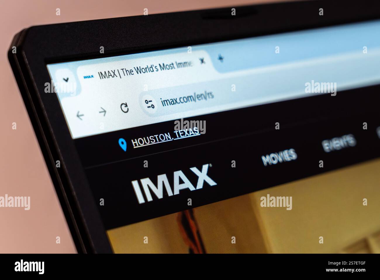 New York, USA - January 19, 2025: IMAX website showcasing advanced ...