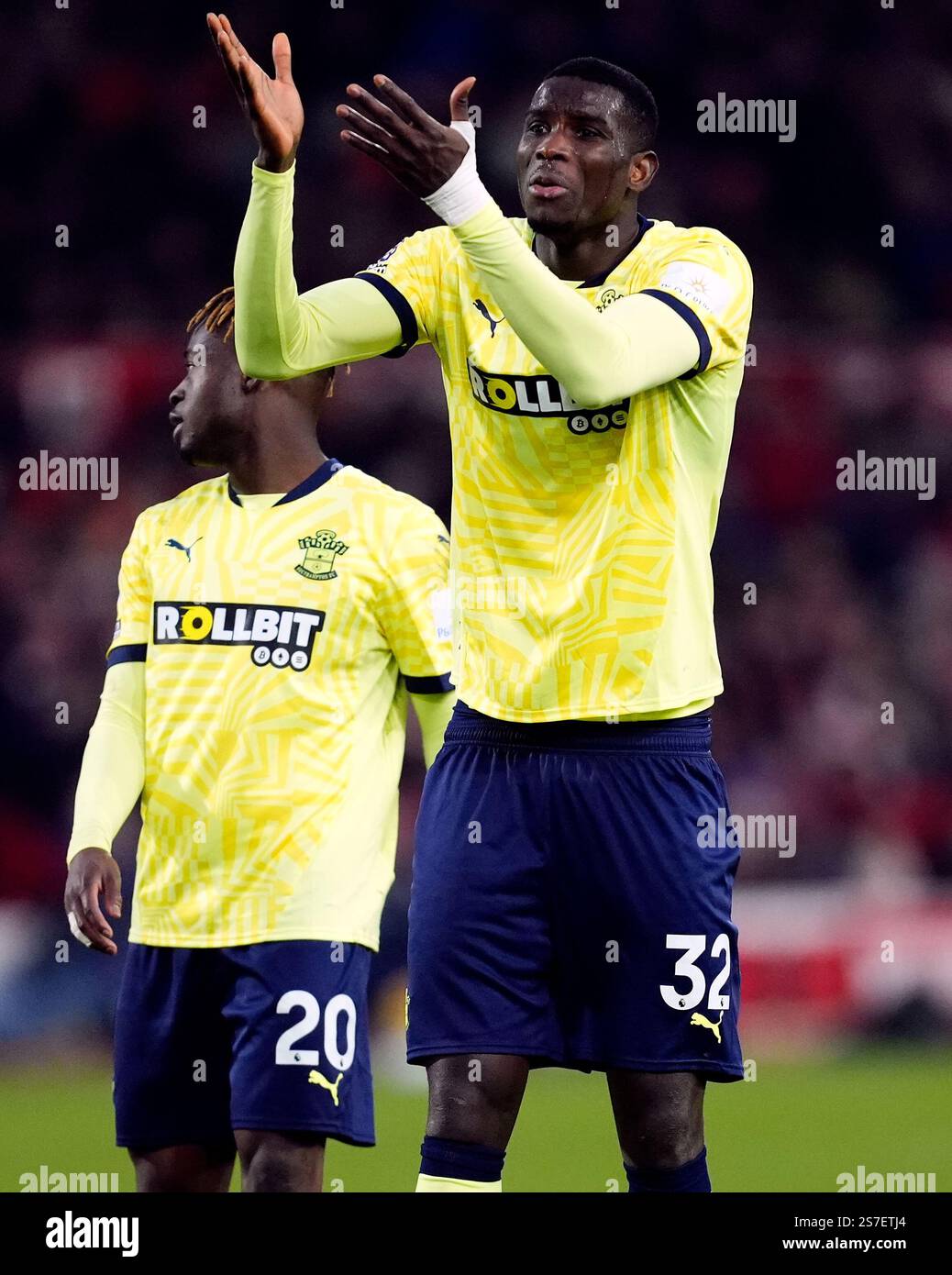 Southampton's Paul Onuachu during the Premier League match at the City ...