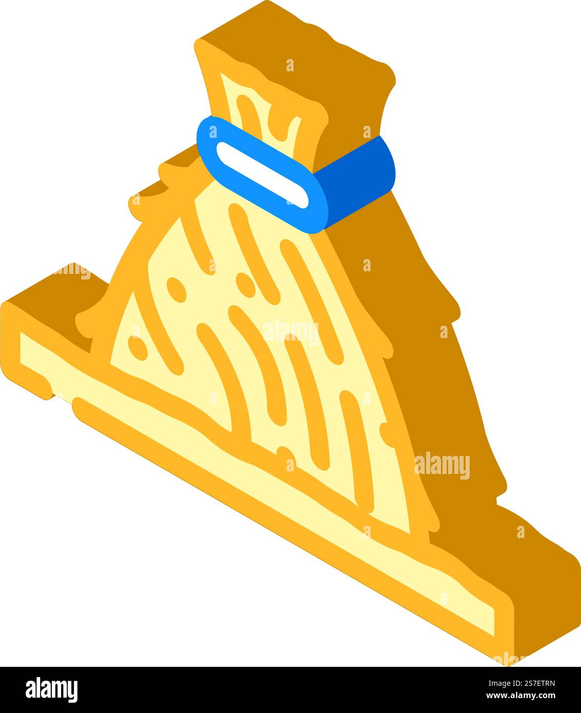 large sheaf ears of wheat harvest isometric icon vector. large sheaf ...