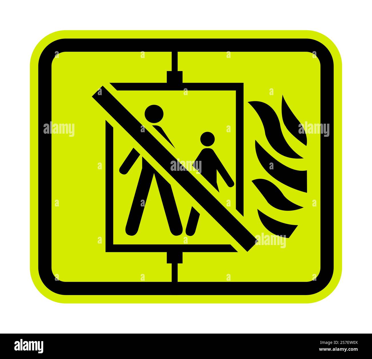 Fire Do not use the elevator Stock Vector Image & Art - Alamy