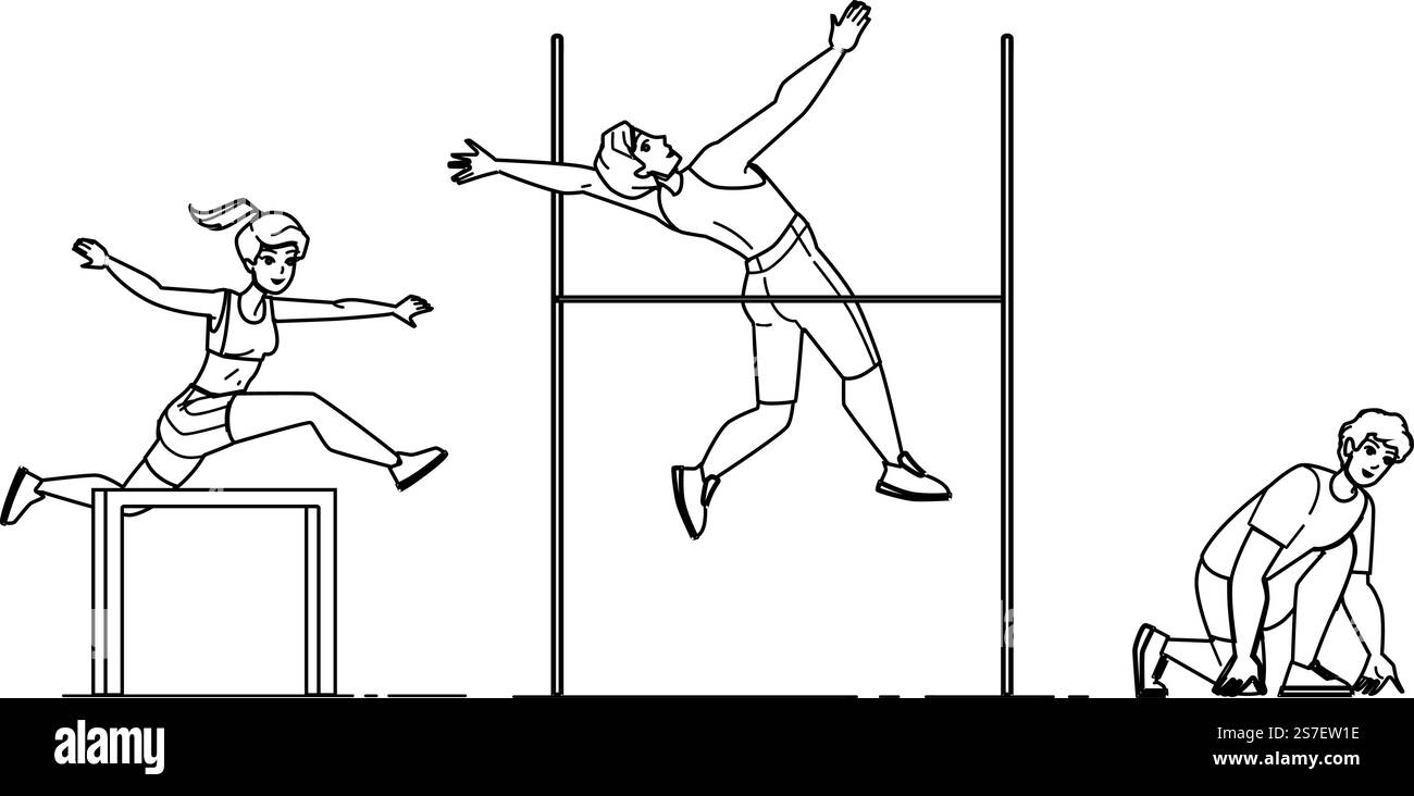 Fit man illustration Black and White Stock Photos & Images - Alamy