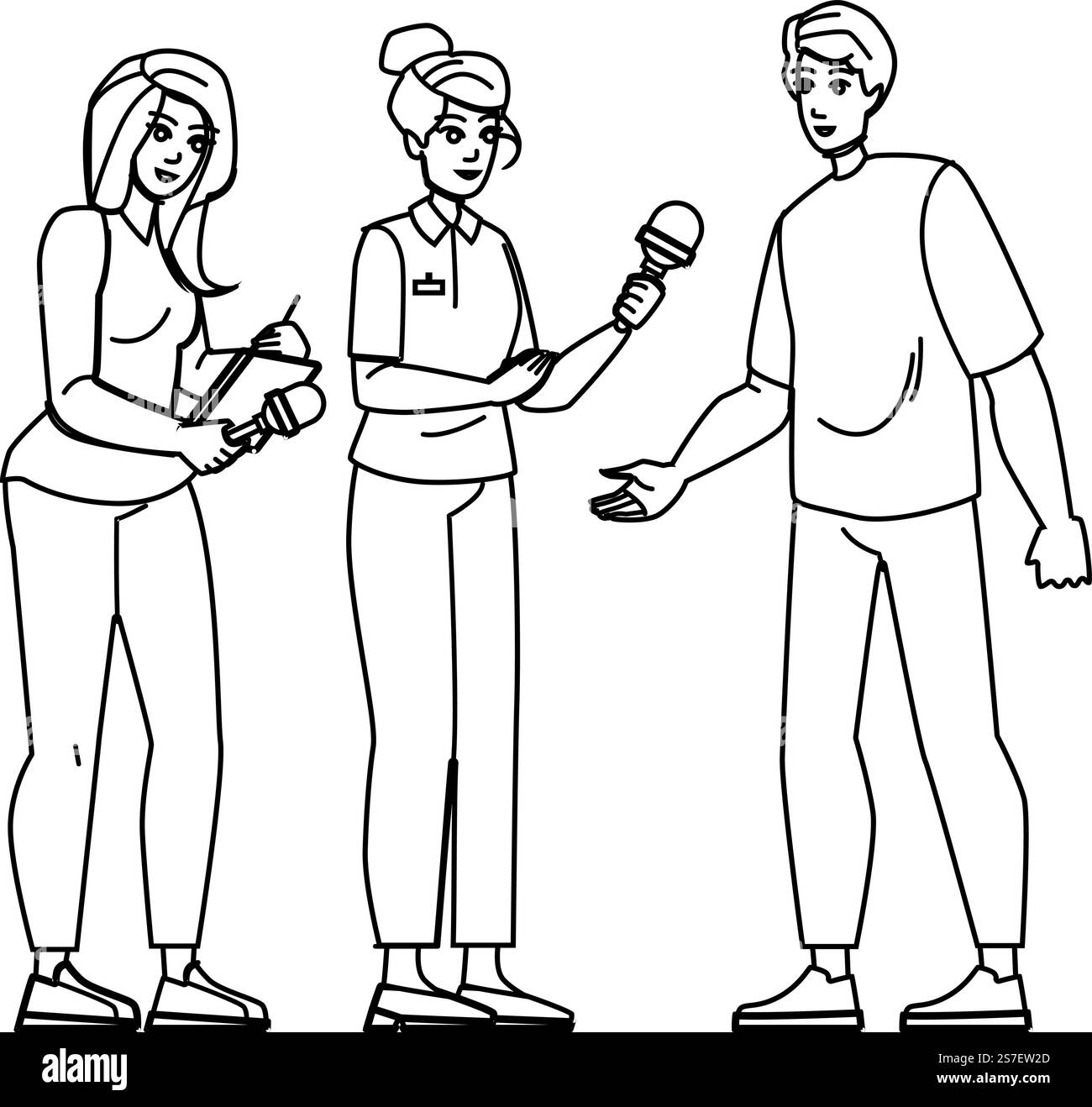 newspaper journalist vector. communication information, news press, media interview, microphone ...