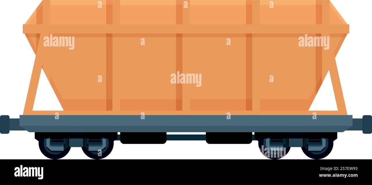 Wagon boxcar icon cartoon vector. Cargo train. Road travel. Wagon ...