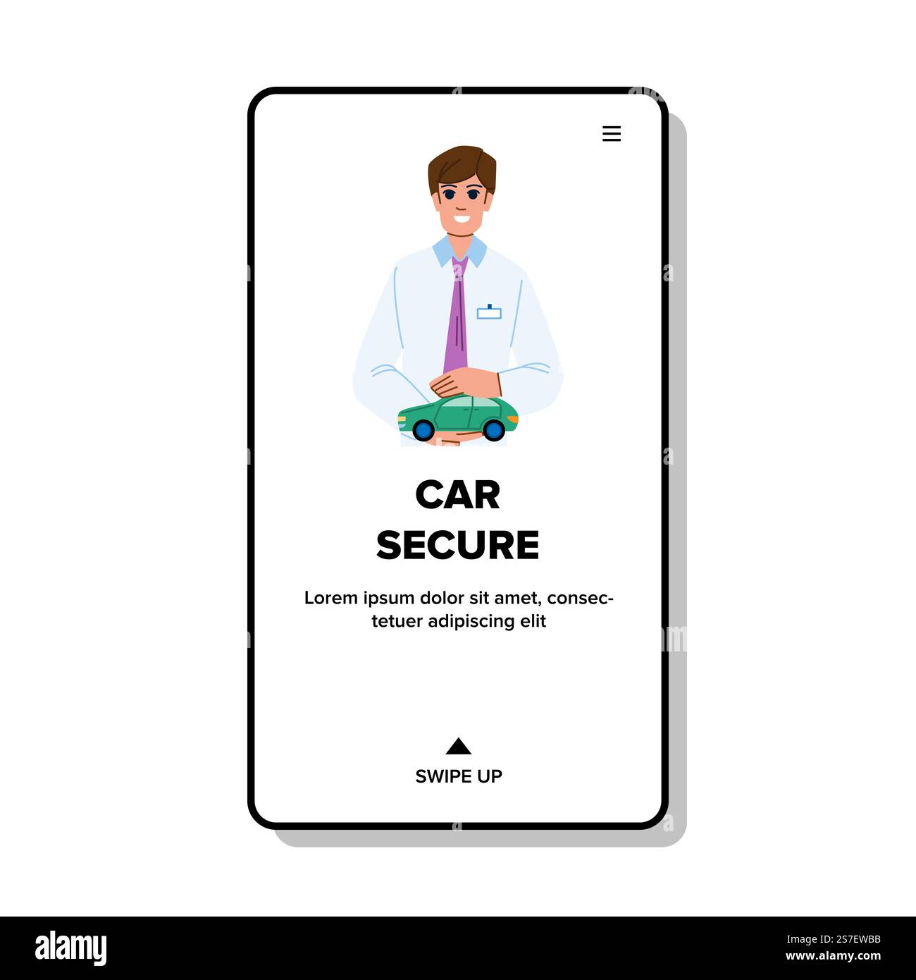 car secure vector. concept vehicle, auto safety, automobile e, safe ...