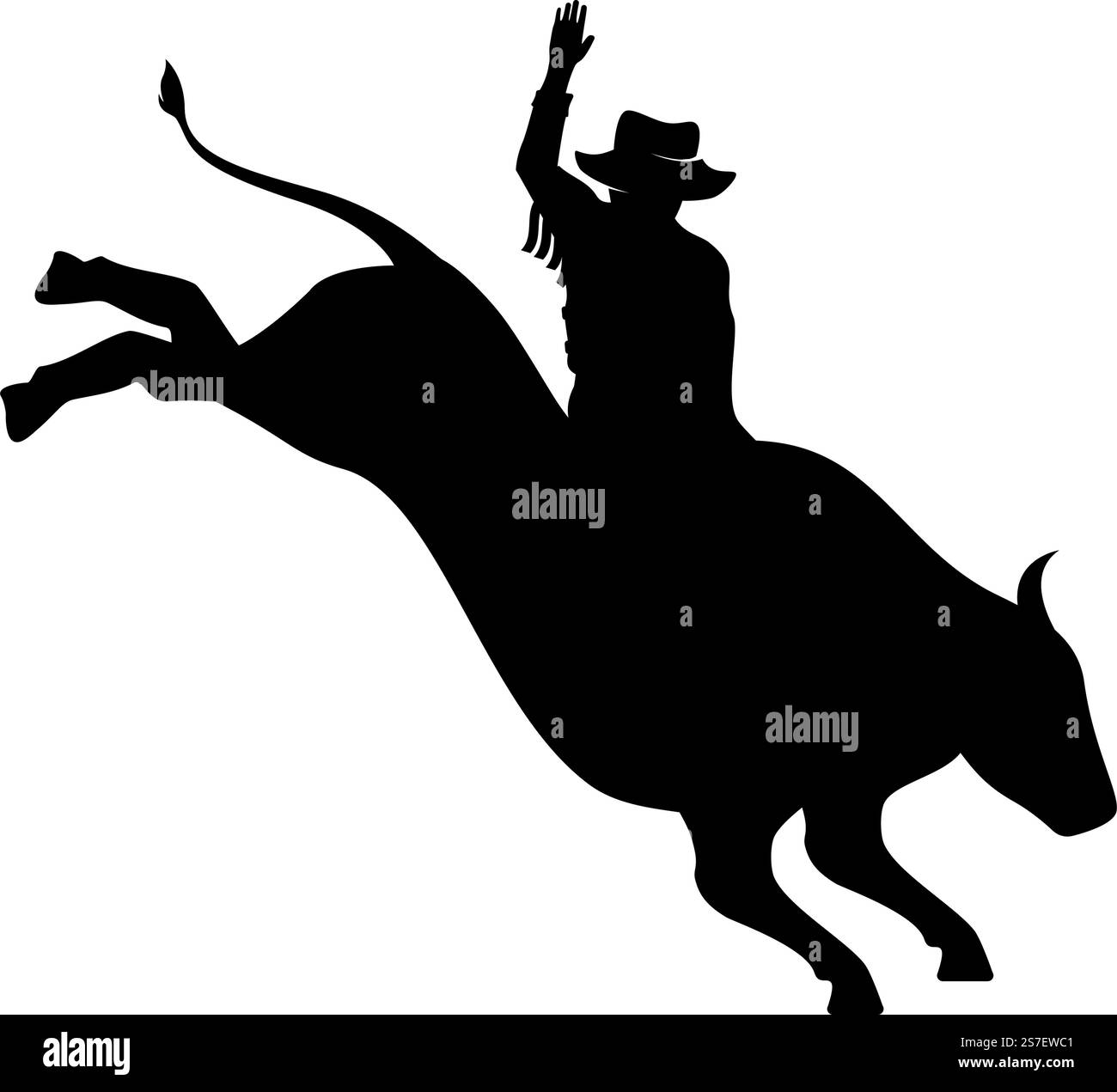 Bull riding rodeo logo vector flat design template Stock Vector Image ...