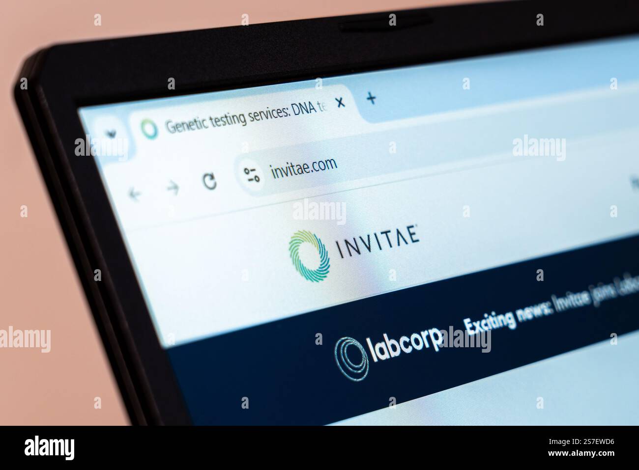 New York, USA - January 19, 2025: Invitae website showcasing genetic ...