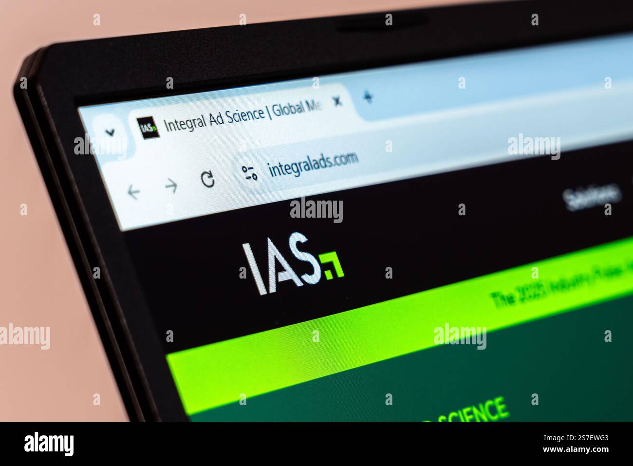 New York, USA - January 19, 2025: IAS website featuring digital ad ...