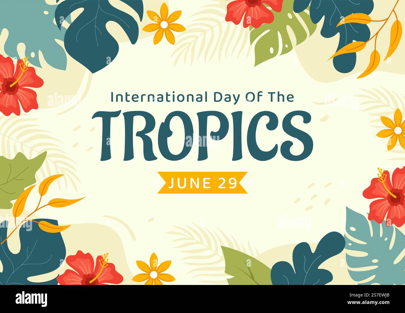 International Day of the Tropic Vector Illustration on 29 June with ...