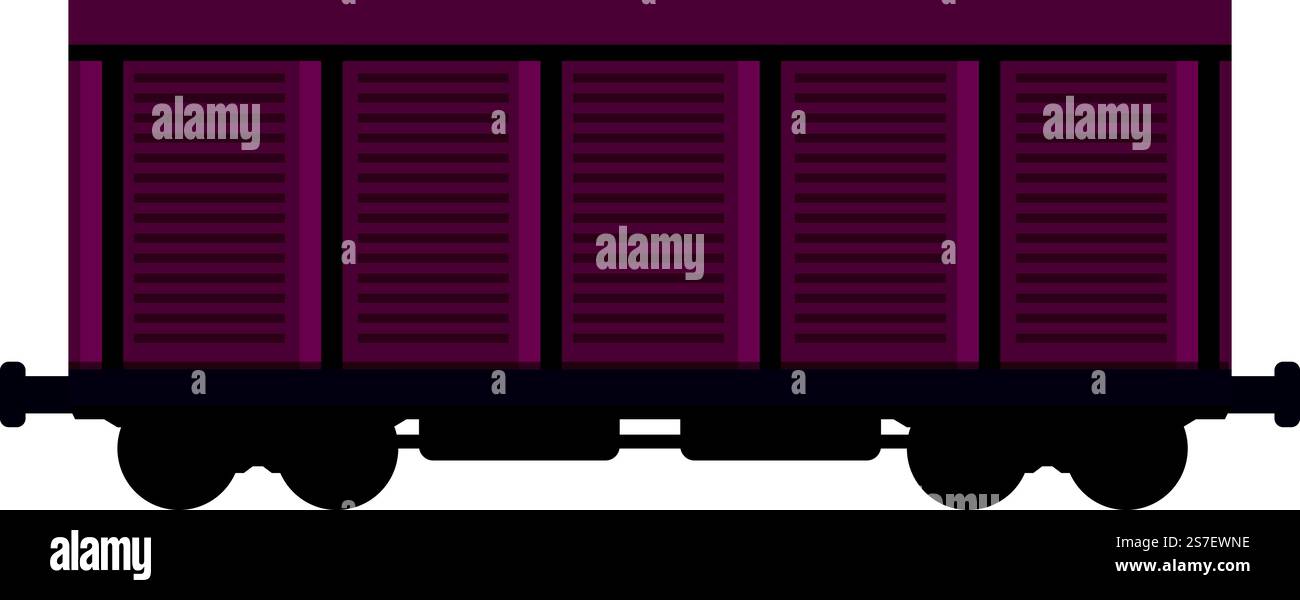 Wagon icon cartoon vector. Train cargo. Rail container. Wagon icon ...